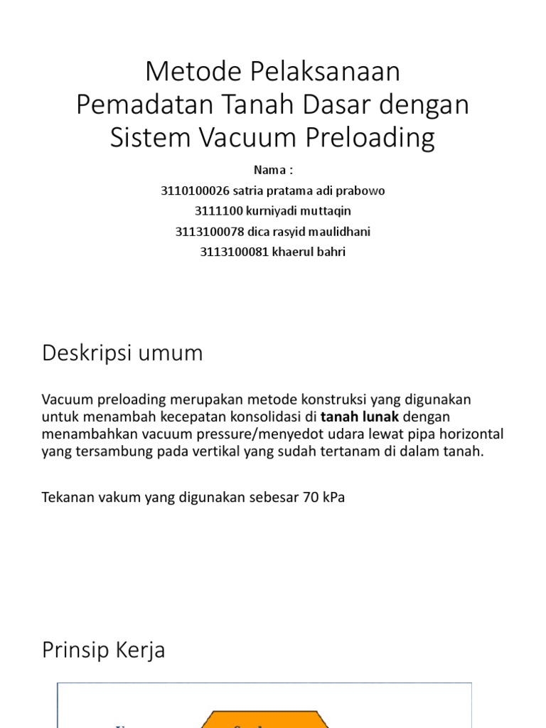 Pemadatan Tanah dengan Vacuum Preloading | PDF