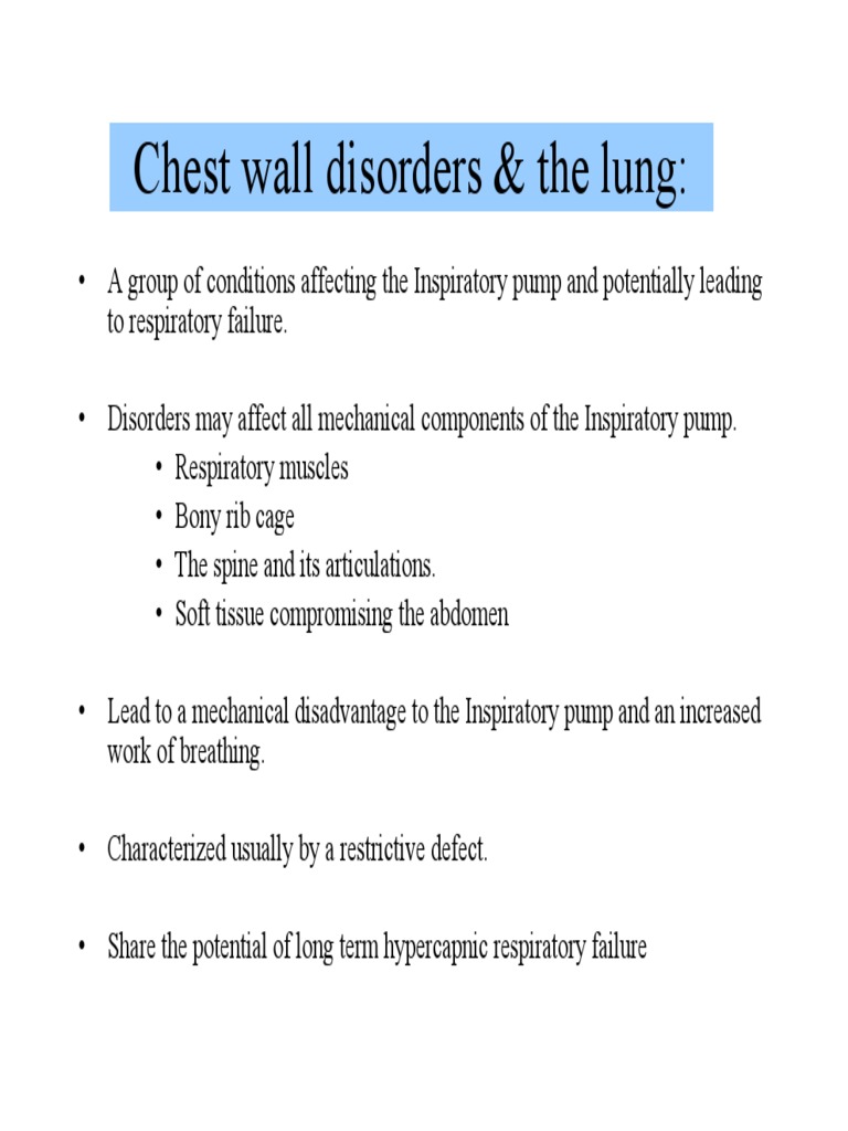 Chest Wall Disorders | PDF | Thorax | Scoliosis