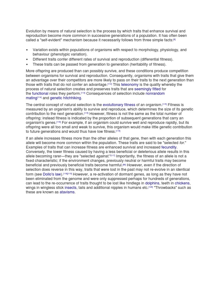 Teleonomy Seemingly Fitted Functional Nonrandom Mating Genetic ...