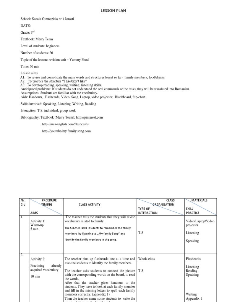Plan Lectie Curs | PDF | Teaching | Behavior Modification