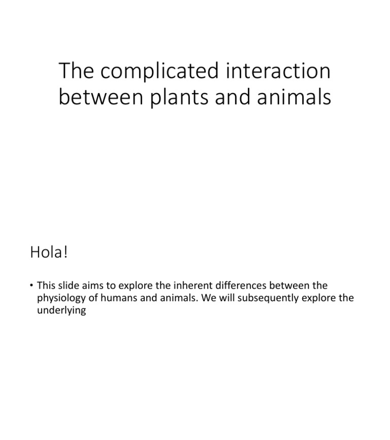 Plant-Animal Interaction Insights | PDF | Organisms | Biology