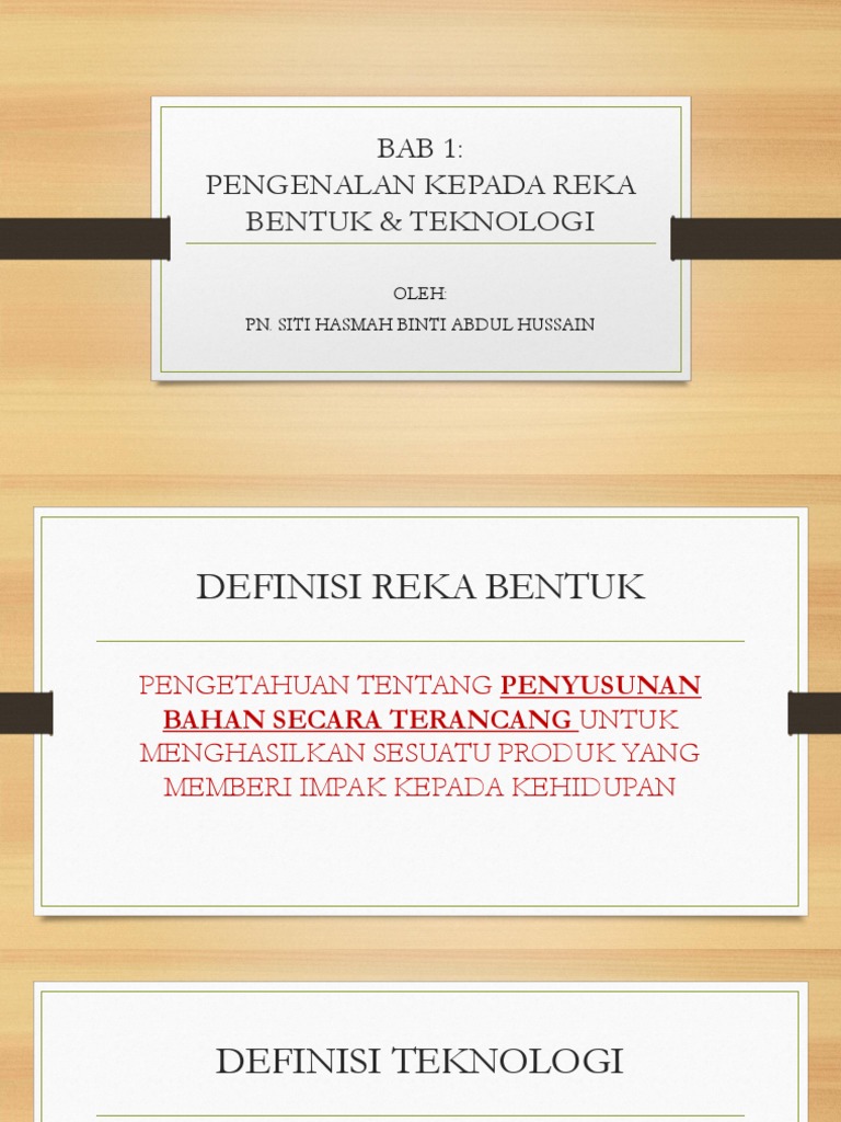 Bab 1 - Pengenalan Reka Bentuk Teknologi | PDF