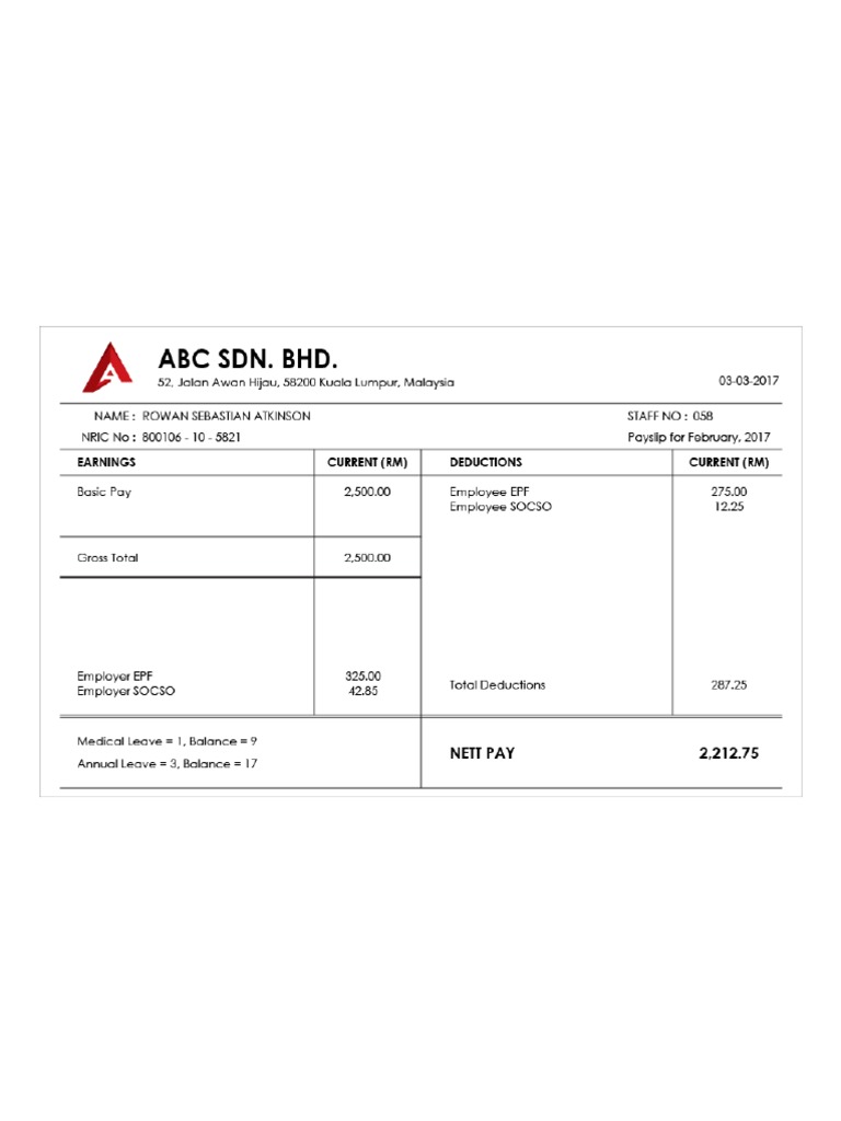 Payslip Malaysia | PDF