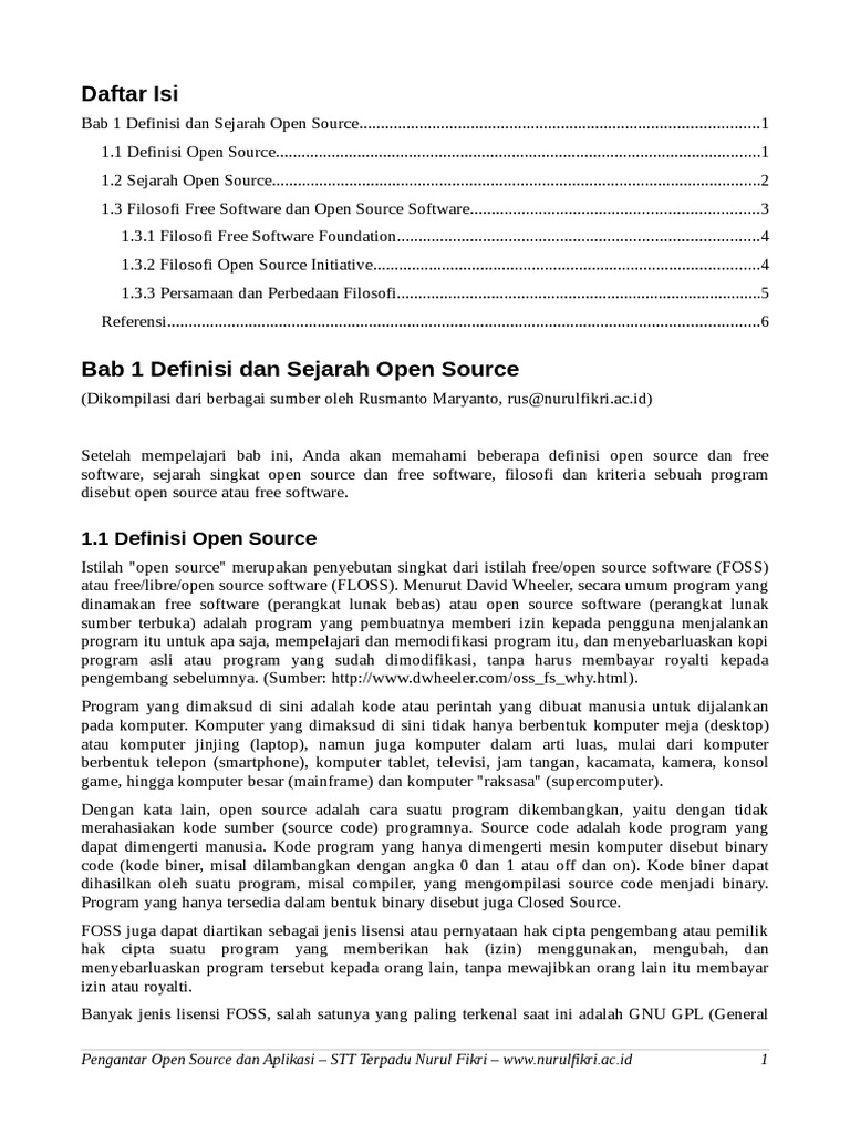 Definisi Dan Sejarah Open Source PDF | PDF
