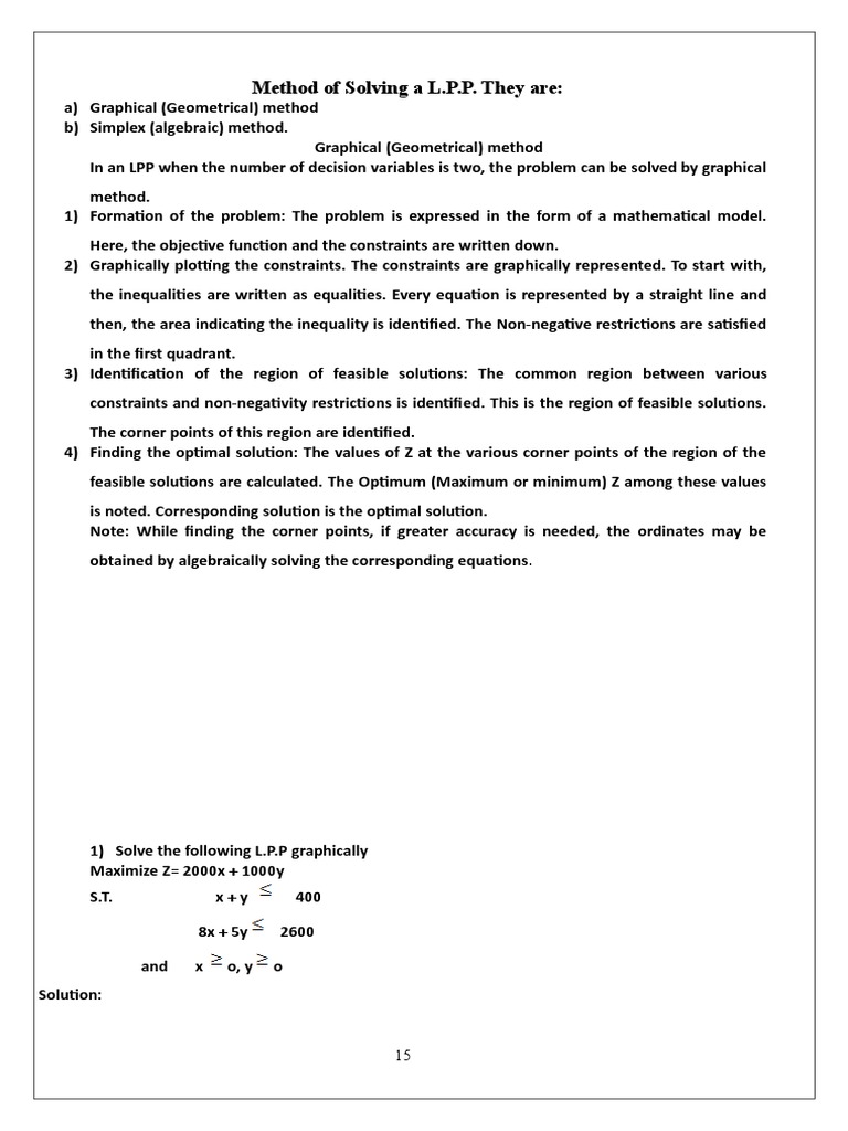 Simplex Algorithem | PDF | Mathematical Optimization | Mathematical Concepts