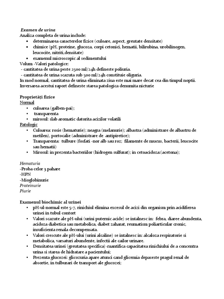 Examen de Urina | PDF