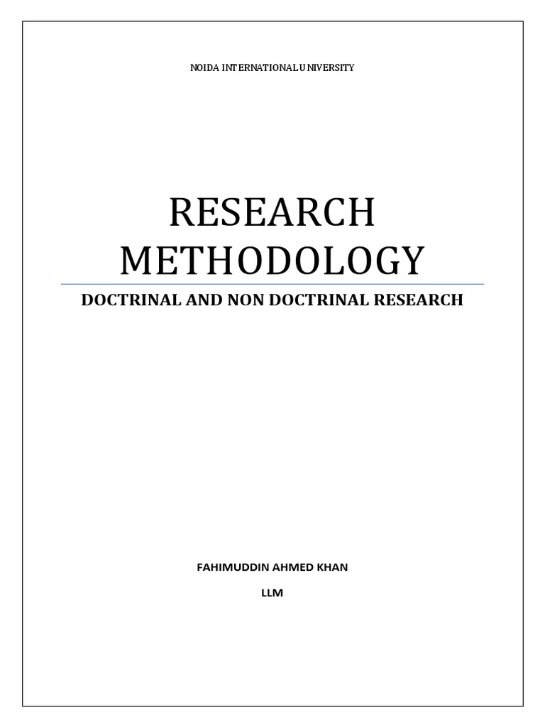 Doctrinal and Non-Doctrinal Research | PDF | Quantitative Research ...