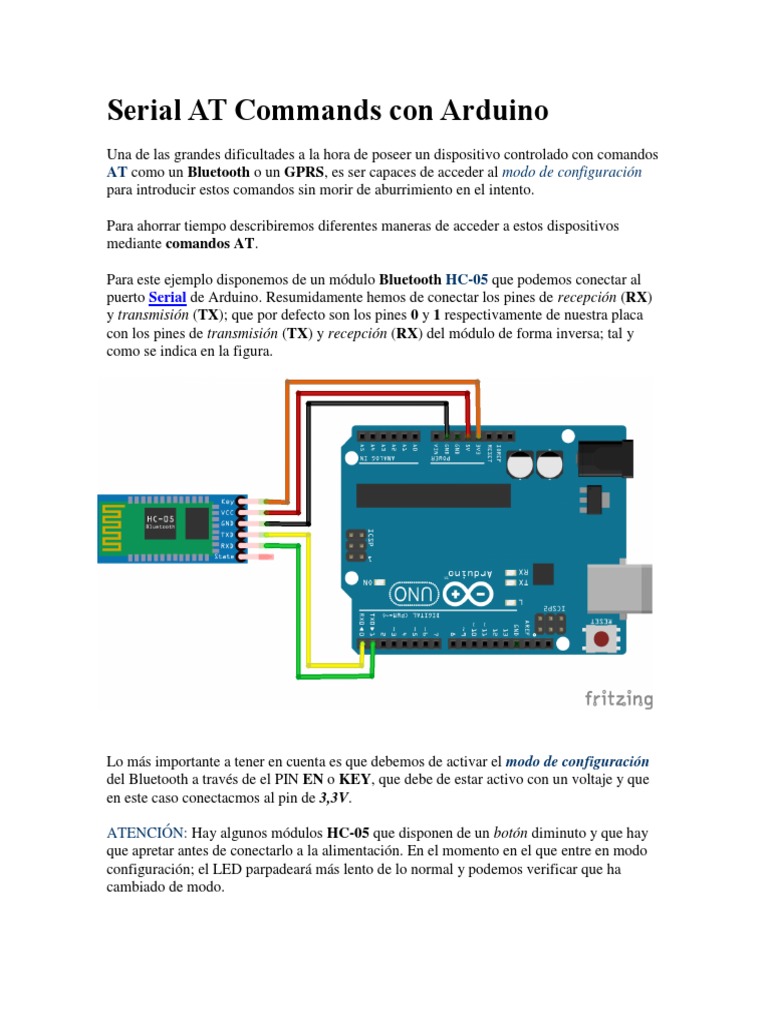 Serial AT Commands Con Arduino hc-05 | PDF | Bluetooth | Arduino