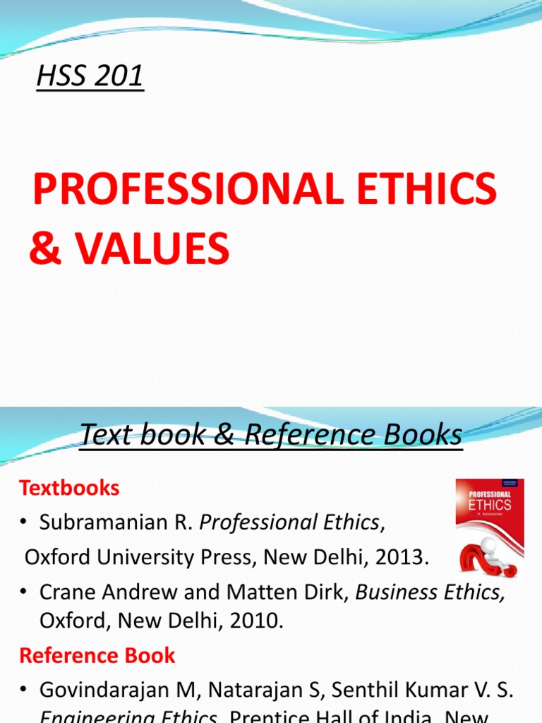 Professional Ethics & Values Guide | PDF