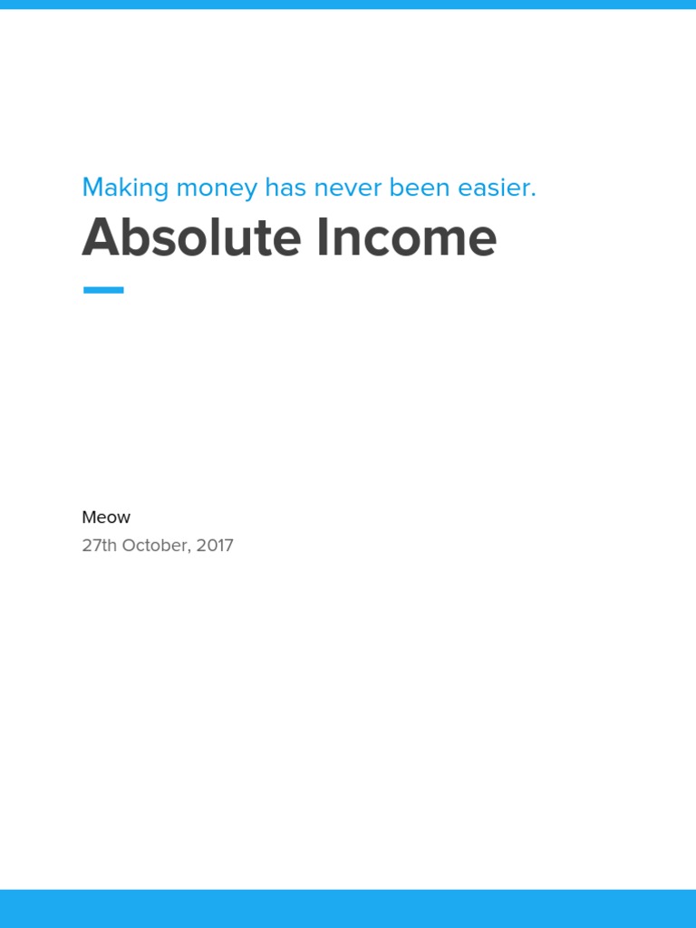Absolute Income | PDF | Business