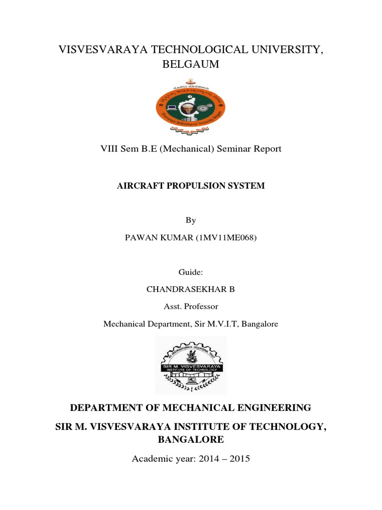 Visvesvaraya Technological University, Belgaum: VIII Sem B.E ...