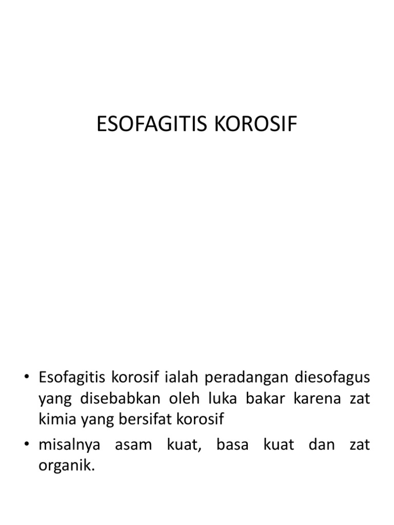 Esofagitis Korosif | PDF