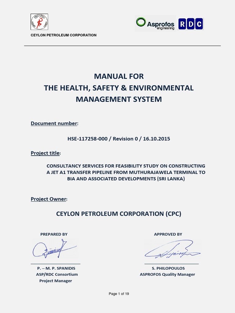 Health and Safety Manual | PDF | Occupational Safety And Health | Audit