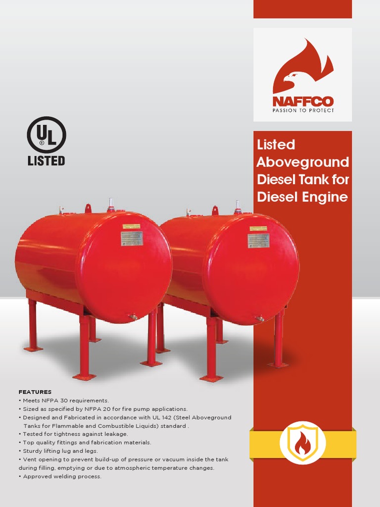 Naffco Diesel Tank For Fire Protection Details | PDF | Pipe (Fluid ...