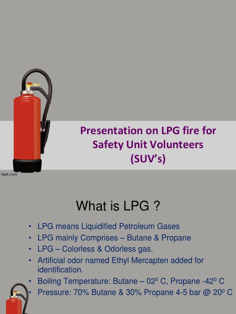 LPG Fire Safety Guidelines for Volunteers | PDF | Liquefied Petroleum ...