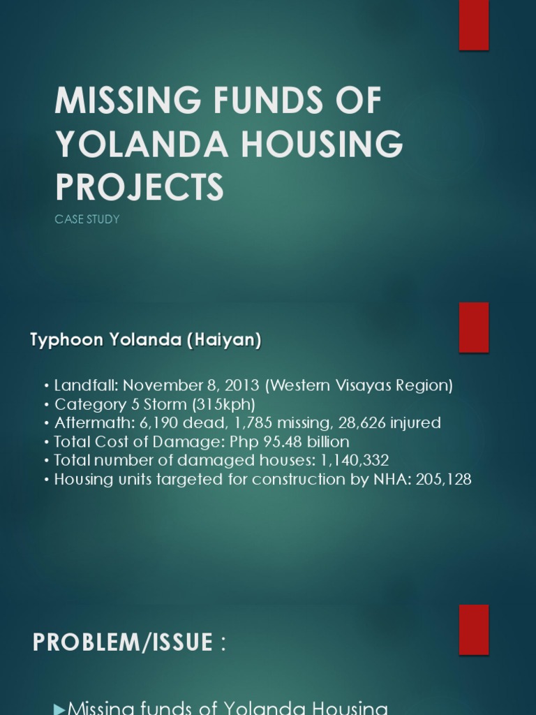 Yolanda Housing Project Fund Issues | PDF | Civil Engineering ...