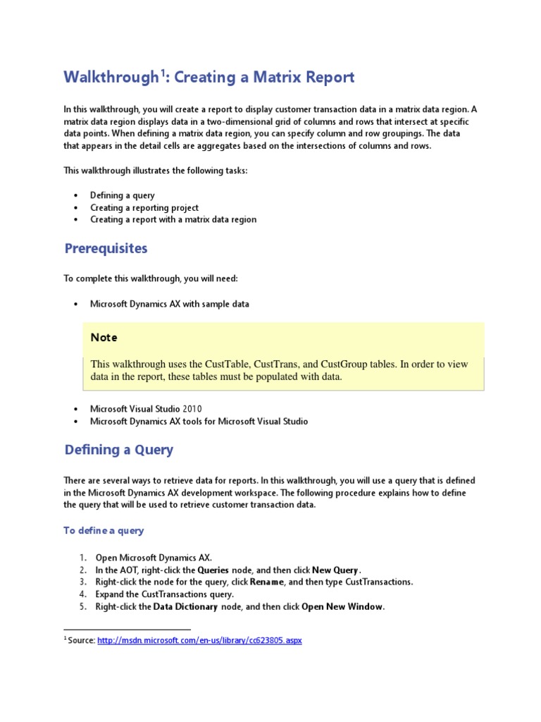 Matrix Report | PDF | Page Layout | Matrix (Mathematics)