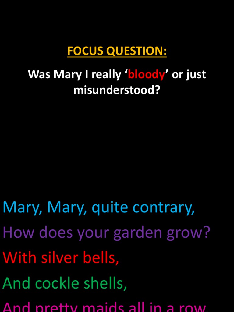 3.4. Mary Tudor - Bloody or Just Misunderstood - Rhyme | PDF | Mystery ...