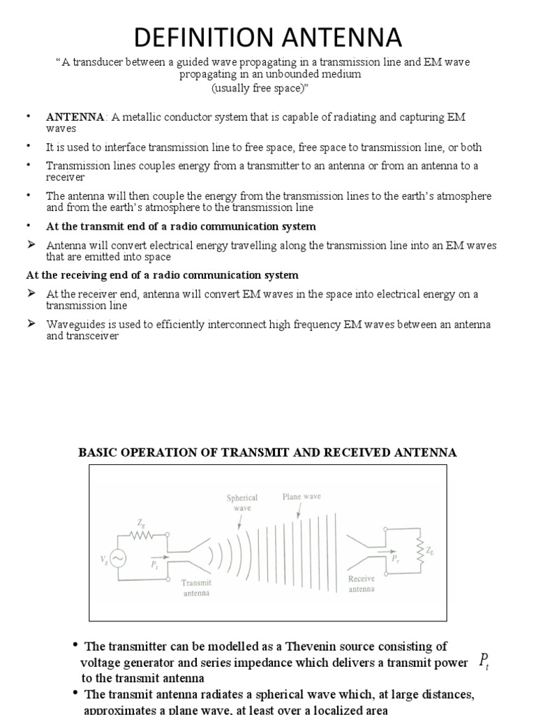 Definition Antenna: ANTENNA: A Metallic Conductor System That Is ...