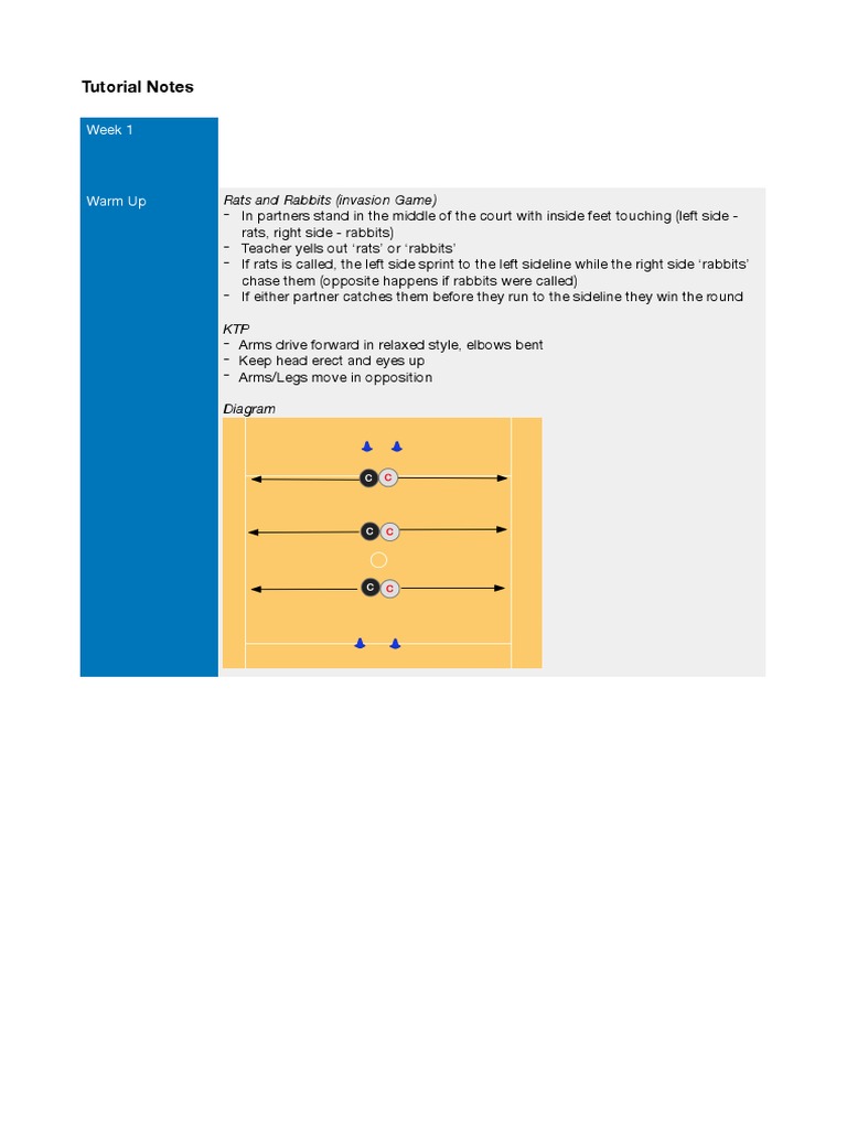 Tutorial Notes | PDF | Leisure | Ball Games