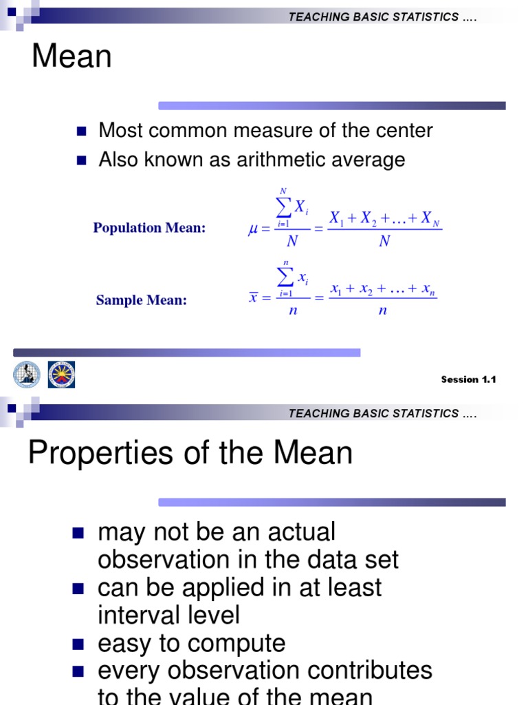 Basic Statistics: Mean, Median, Mode | PDF | Mean | Mode (Statistics)