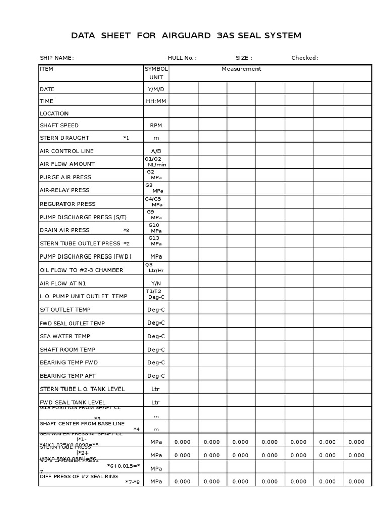 Data Sheet For Airguard 3as Seal System | PDF | Ships | Mechanical ...