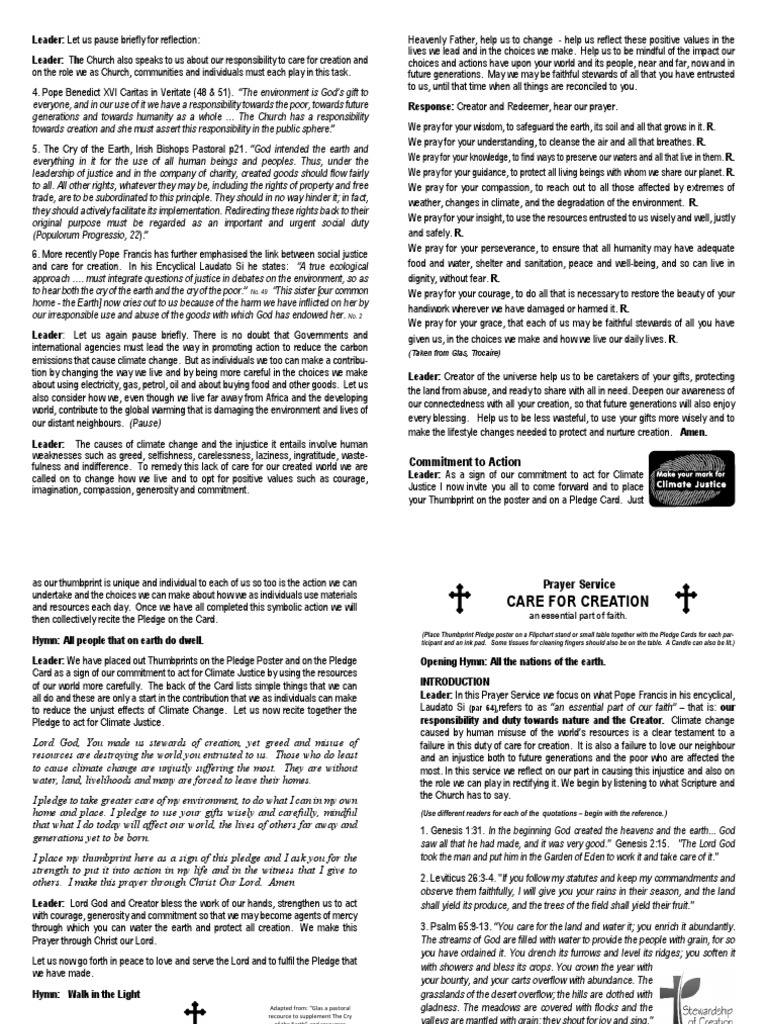 Environmental Camp Prayer - Service | PDF