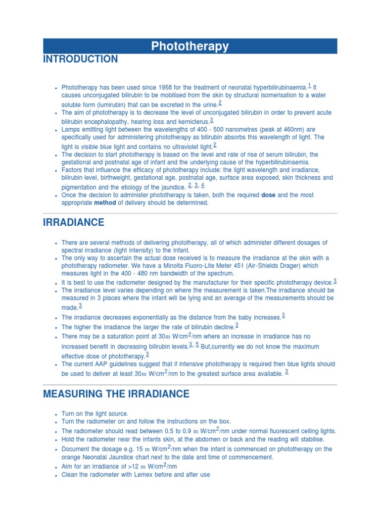 Phototherapy | PDF | Breastfeeding | Neonatal Intensive Care Unit
