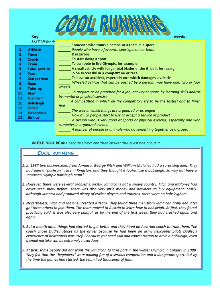 Cool Running | PDF | Jamaica | Sports