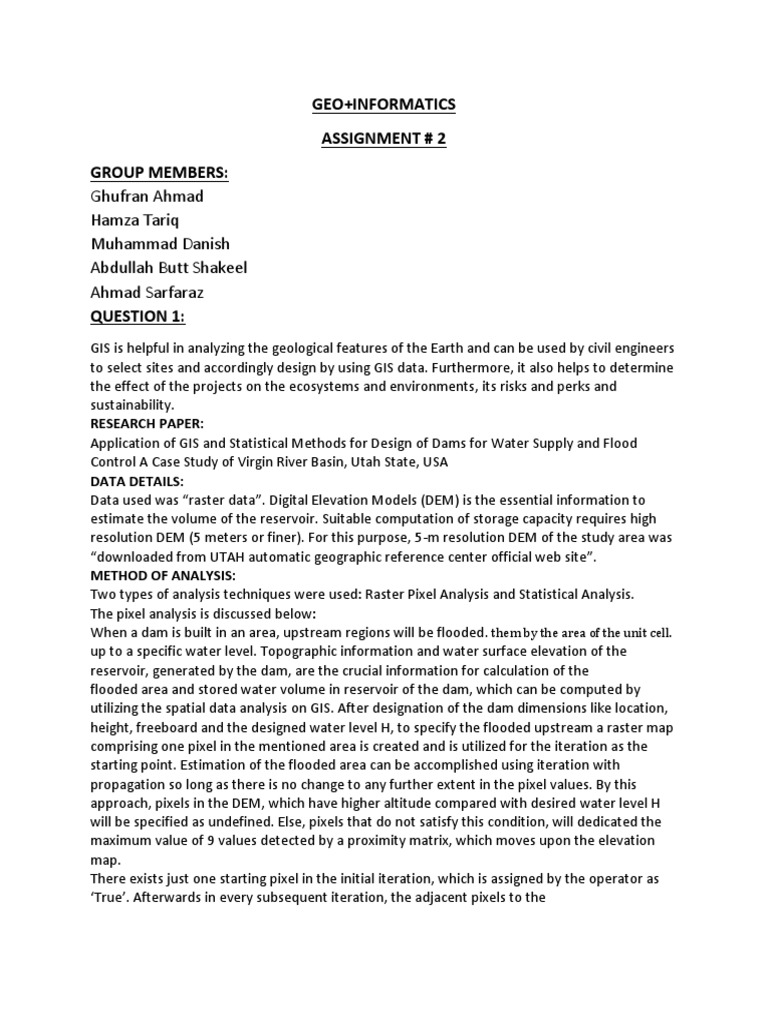 Geo Assignment 2 | PDF | Geographic Information System | Flood