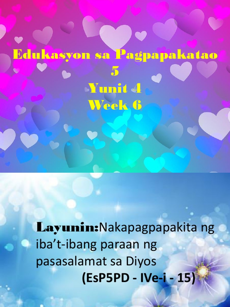 ESP 5 Q4 Week 6 | PDF