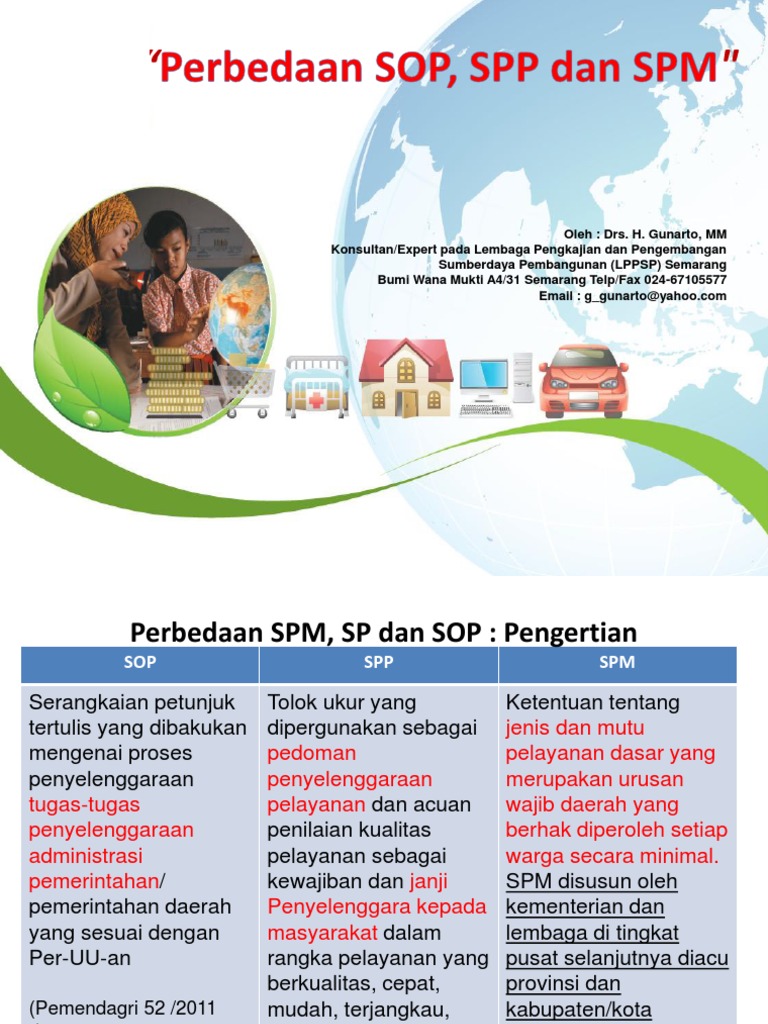 Perbedaan SOP, SPP, dan SPM | PDF