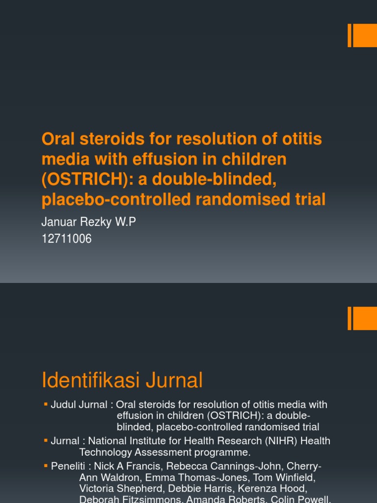 Oral Steroids For Resolution of Otitis Media With Effusion in Children ...