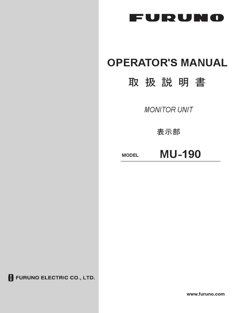 MU190 Operator's and Installation Manual PDF | PDF | Electrical ...