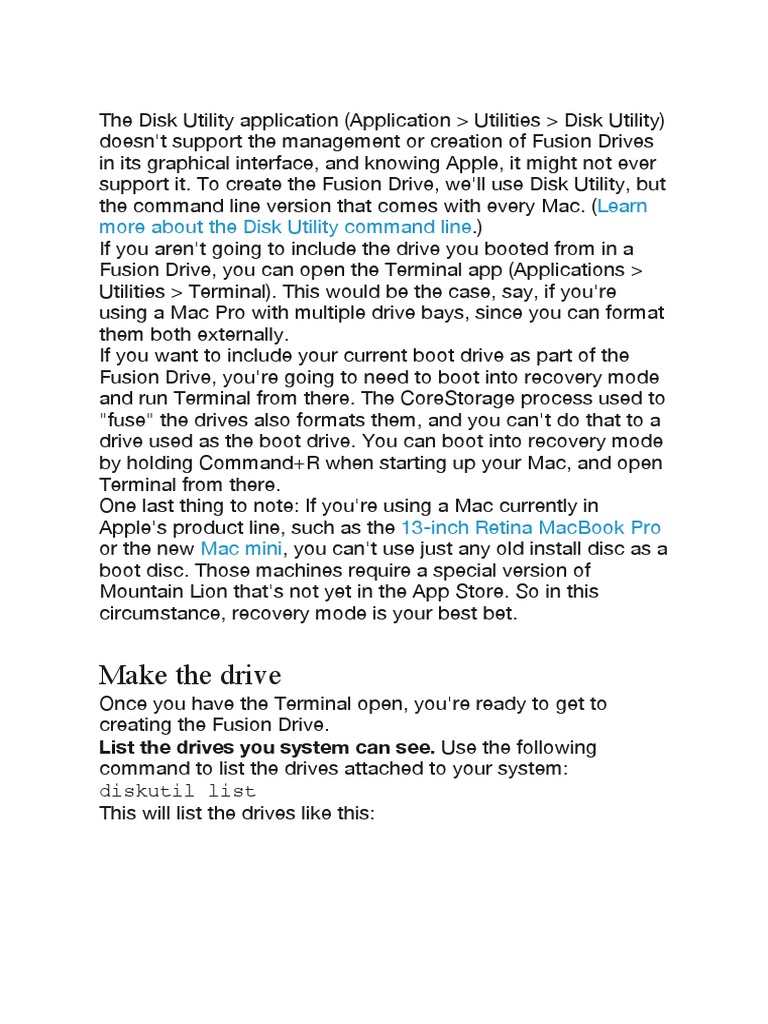 Make The Drive: Learn More About The Disk Utility Command Line | PDF ...