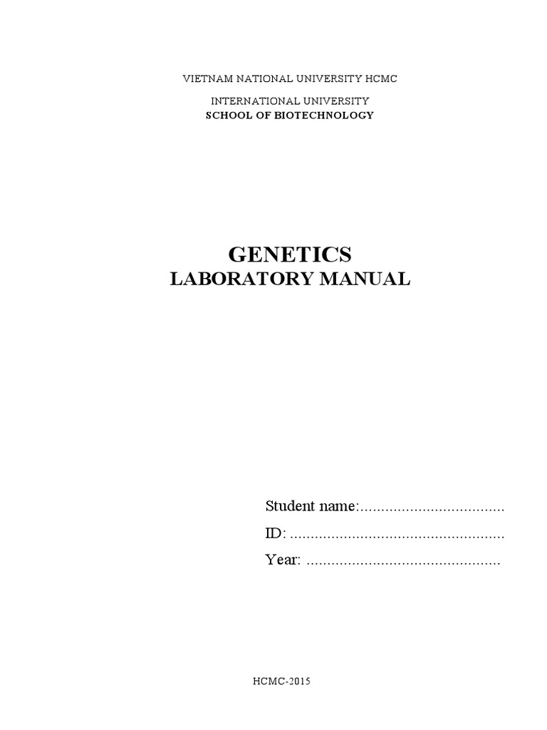 Lab Genetics - Labwork Manual PDF | PDF | Meiosis | Mitosis