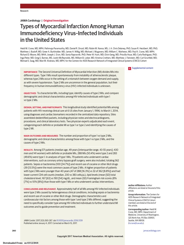 Hiv - CVD | PDF | Coronary Artery Disease | Hiv/Aids