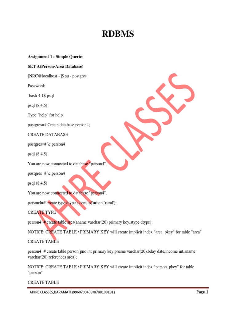 Sy Bcs Rdbms | Download Free PDF | Database Index | Relational Database