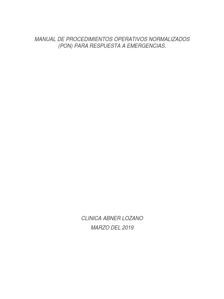 Manual de Procedimientos Operativos Normalizados Abner Lozano | PDF | Aluminio | Vulnerabilidad