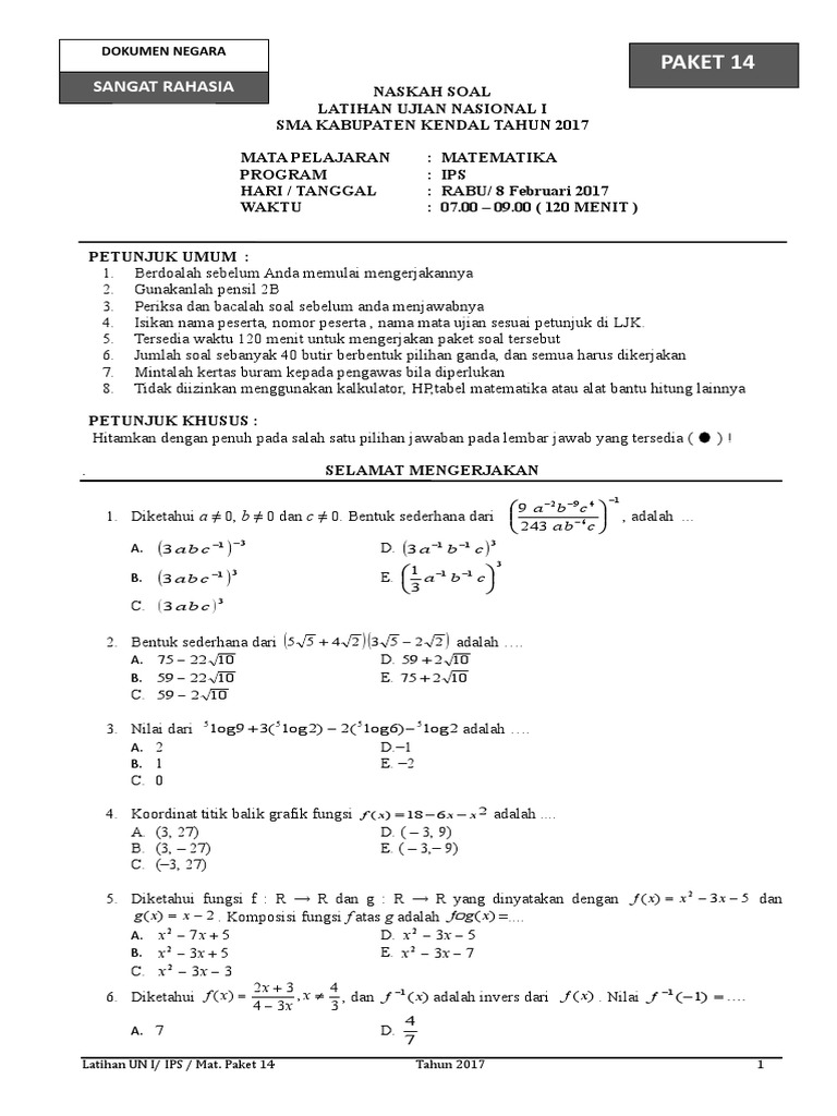 Soal To1 B | PDF