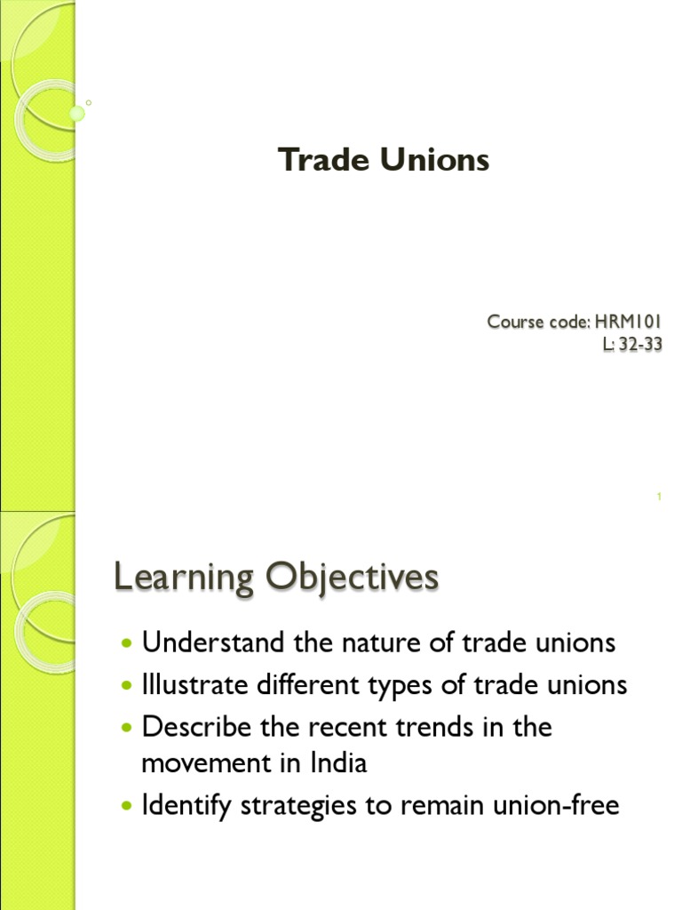 Trade Unions | PDF | Trade Union | Employment