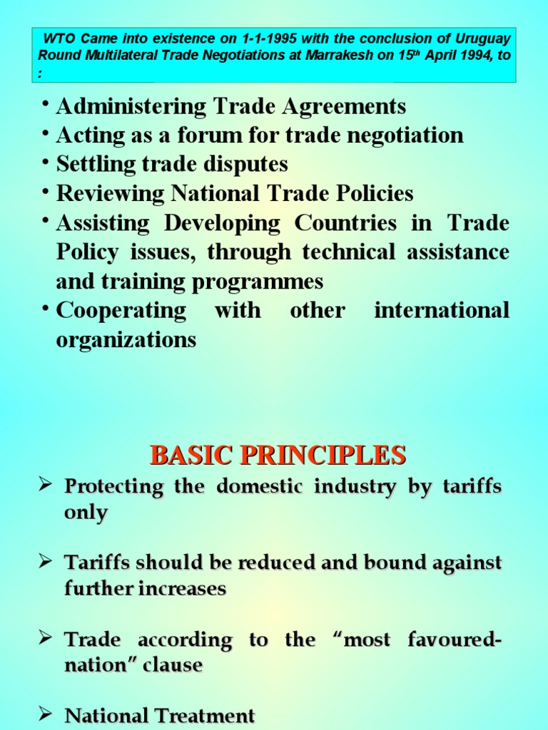 WTO and Agriculture | PDF | World Trade Organization | Dumping (Pricing ...
