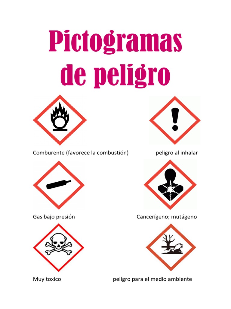 Los pictogramas de peligro y sus significados | PDF | Química ...