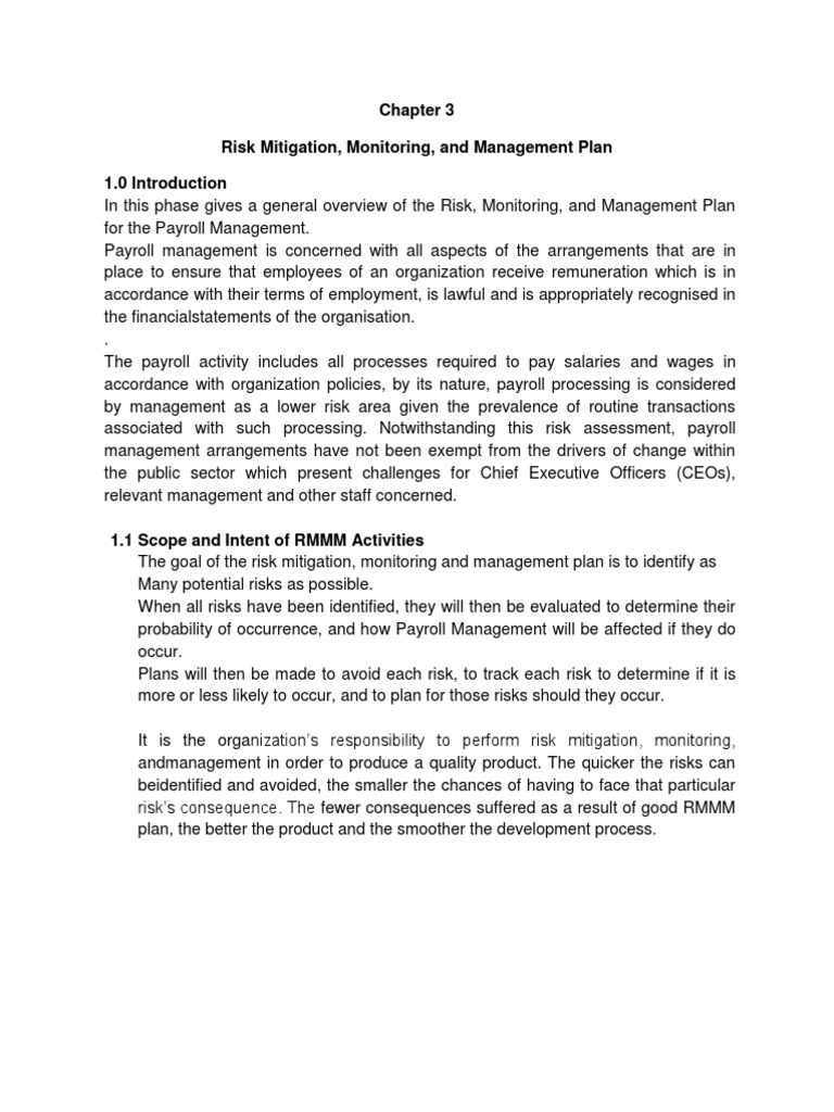 Payroll Risk Mitigation Strategies | PDF | Version Control | Risk ...
