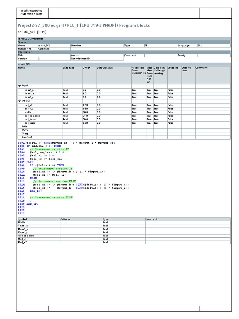 Project2-S7 - 300 Ec GR II / PLC - 1 (CPU 319-3 PN/DP) / Program Blocks ...