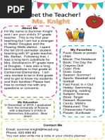 Meet the Teacher Checklist Guide | PDF | Wellness