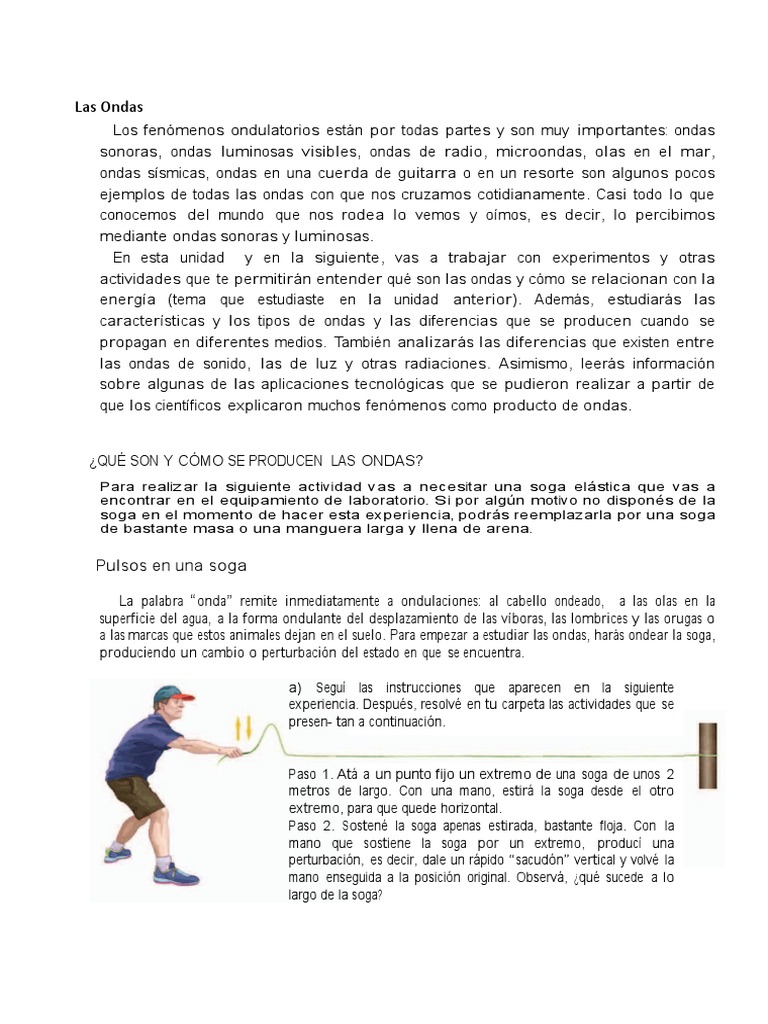 Cuadernillo de Física Capitulo 4 | PDF | Olas | Frecuencia