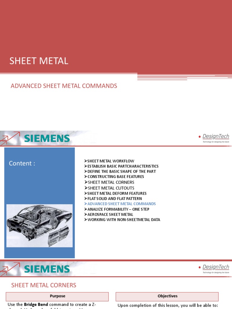 Advanced Sheet Metal Commands | PDF | Sheet Metal | Shape