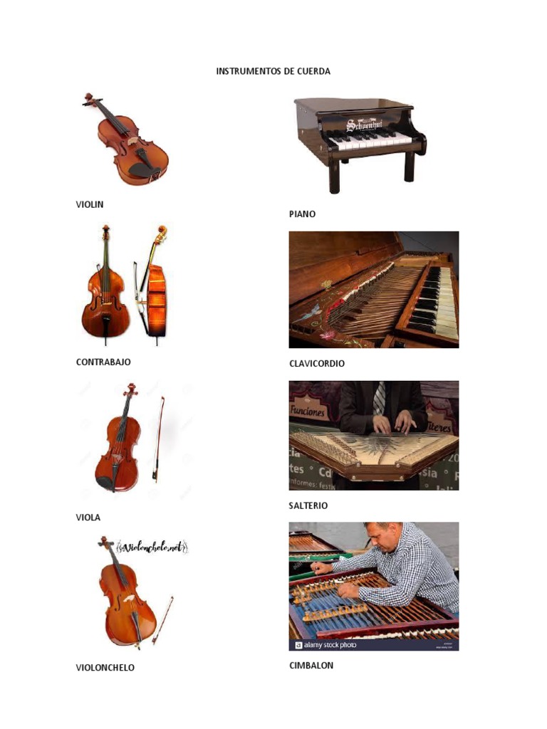 Instrumentos de Cuerda, Viento, Percusion Entre Otros | PDF | Cuerno ...