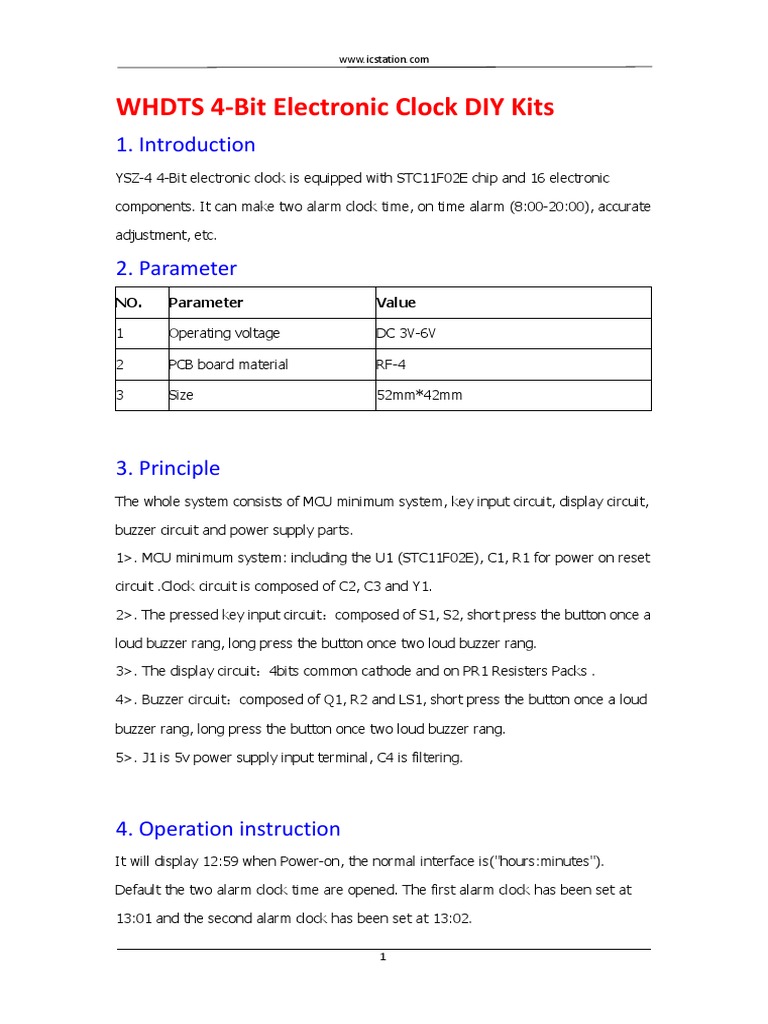 Clock Assembly Pdf Pdf Menu Computing Clock
